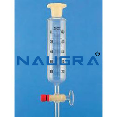 Dropping Funnel, Cylindrical Graduated with Polythelene Stopper & Glass ...